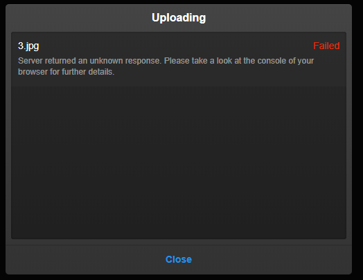 "Upload failed, server returned an unknown error" · Issue #328 · LycheeOrg/Lychee-v3 · GitHub