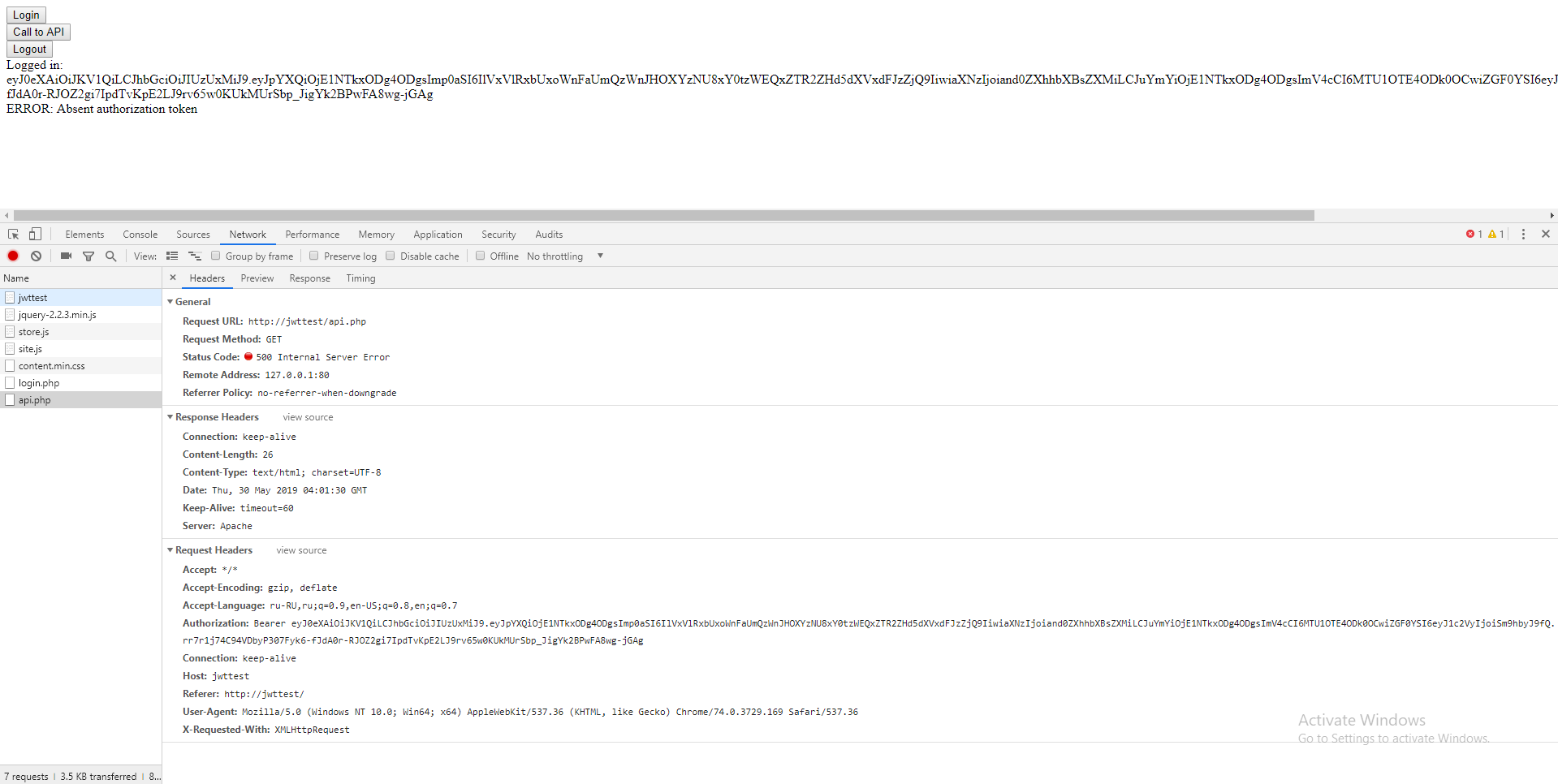 Example does not work! Help please! · Issue #3 · byjg/php-jwt-wrapper · GitHub