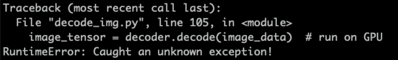 Got Error · Issue #2 · itsliupeng/torchnvjpeg · GitHub