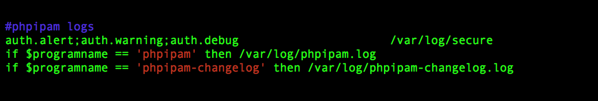 Syslog is not being created · Issue #1210 · phpipam/phpipam · GitHub