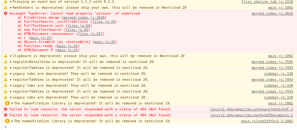 Can not open LOOL document after Upgrade to NC18 Release, fileActions is undefined · Issue #793 ...