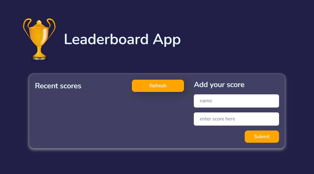 GitHub - teke85/Leaderboard: The leaderboard website displays scores submitted by different ...