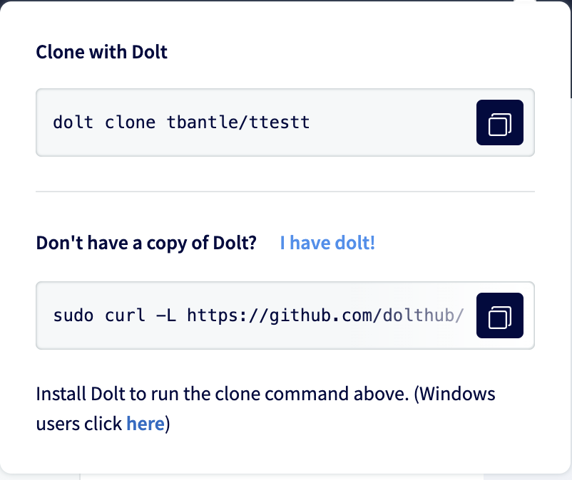 Windows customer unable to clone db · Issue #255 · dolthub/dolthub ...