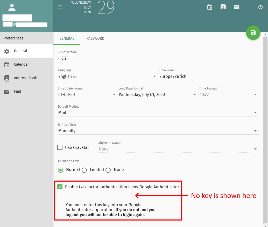 2FA in SOGo · Issue #740 · mailcow/mailcow-dockerized · GitHub