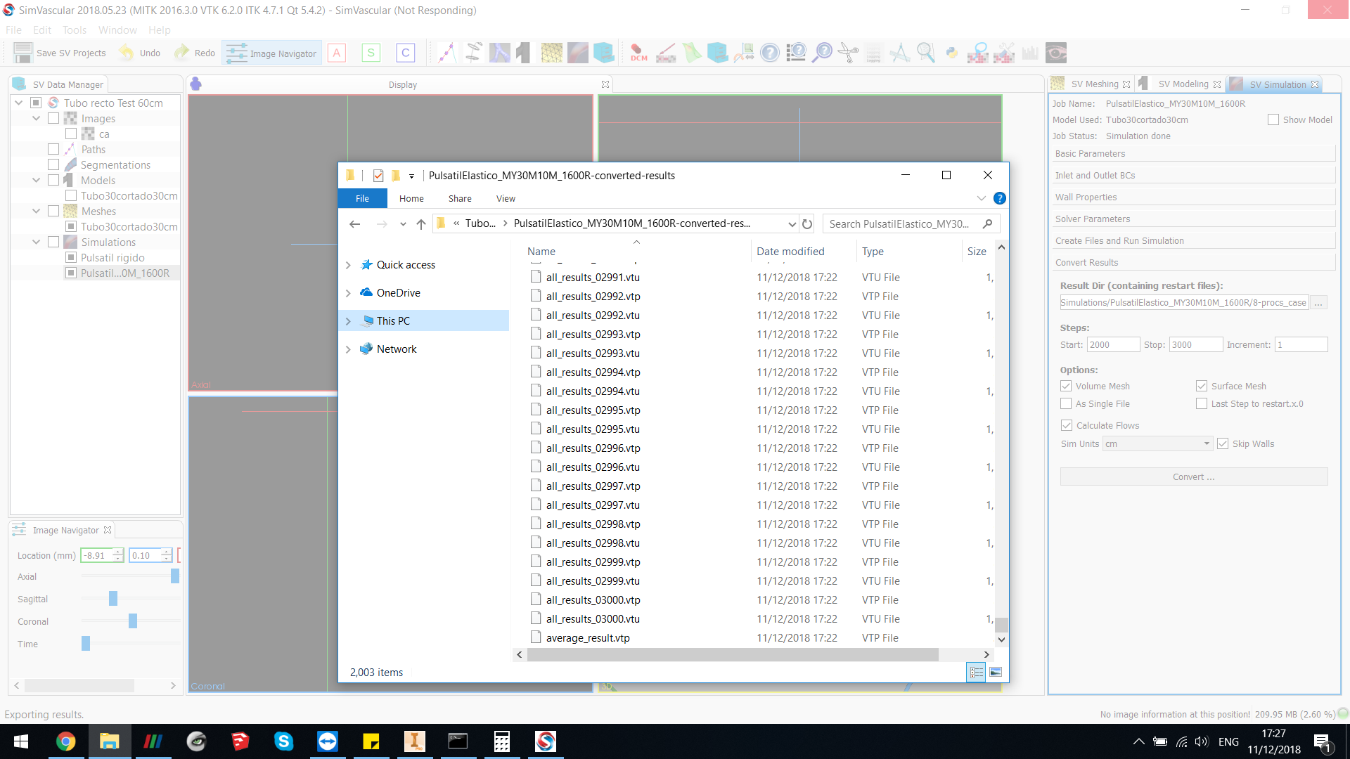 Convert Results taking a really long time · Issue #374 · SimVascular/SimVascular · GitHub