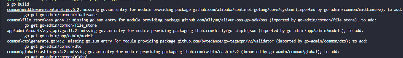 执行go Mod Tidy时错误 · Issue 659 · Go Admin Teamgo Admin · Github 2483