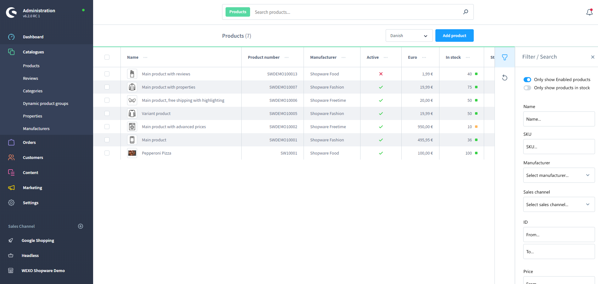 NEXT-8591 - Filterable product list (in administration) · Issue #880 · shopware/shopware · GitHub