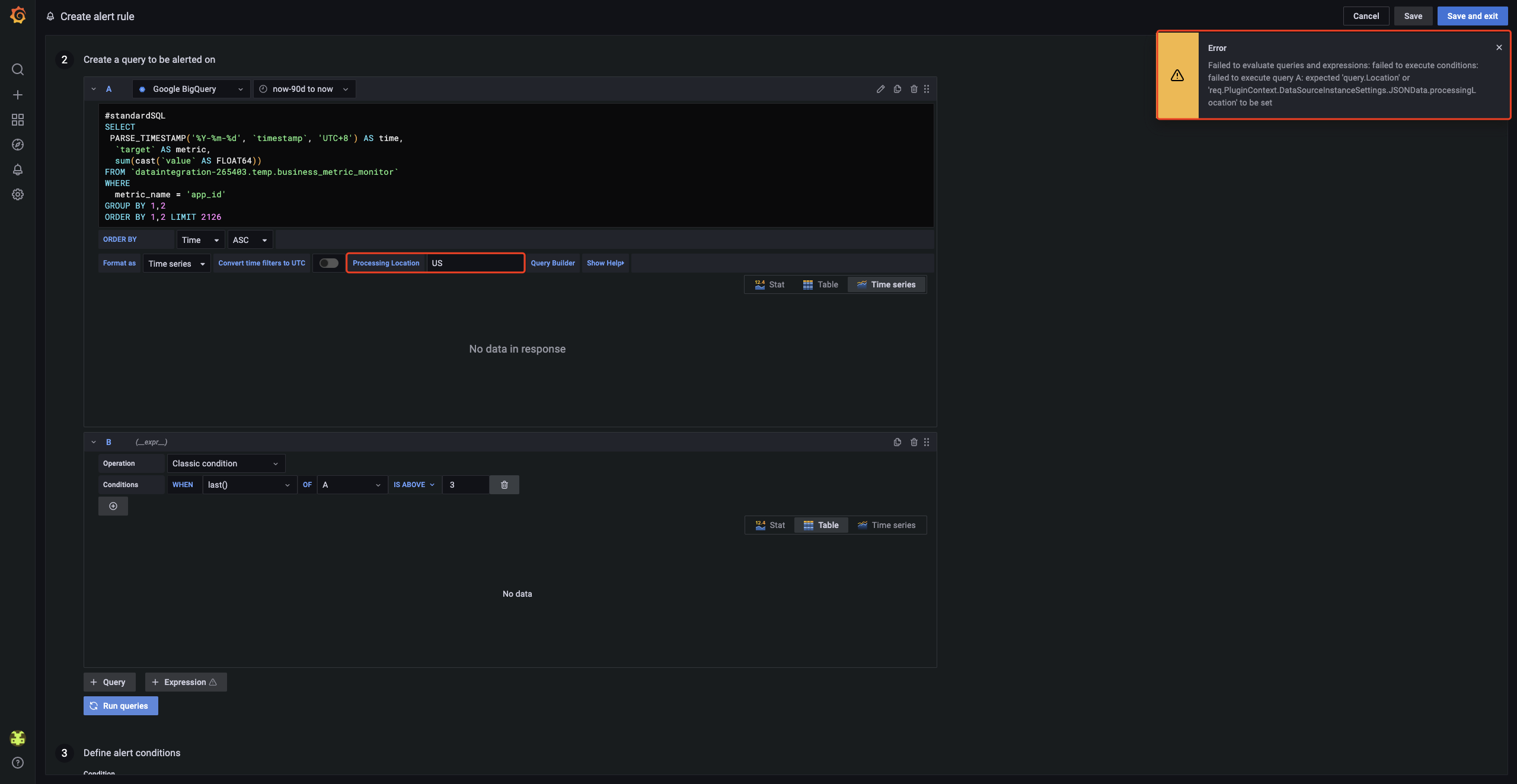 Bigquery Datasource Create Alert Occuring Error · Issue 380 · Doitintl 3029