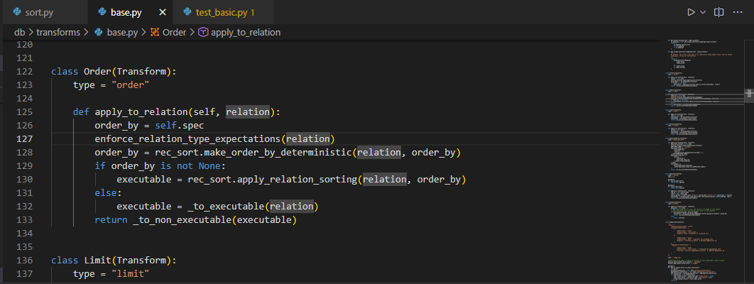 Ordering by a non-orderable column (implicitly or explicitly) causes a backend crash · Issue ...