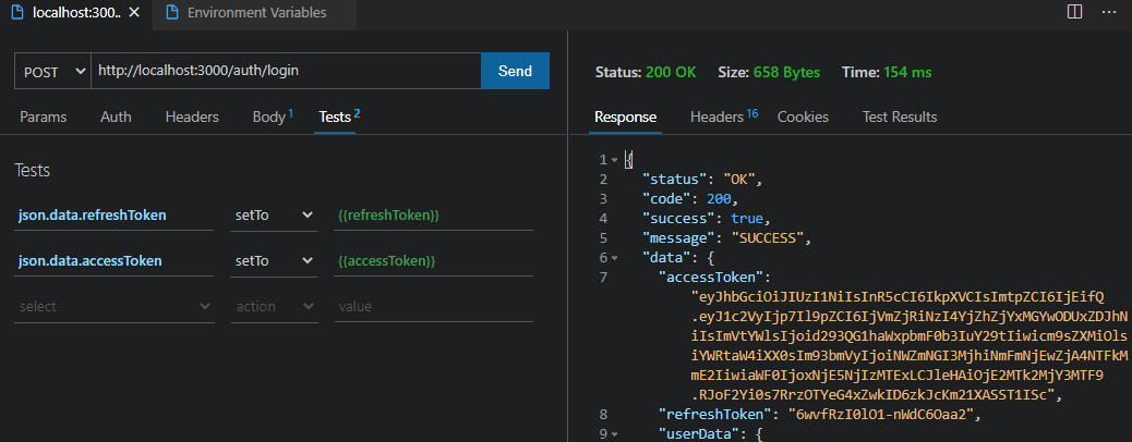 Can T Save More Than One Environment Variable From Response · Issue 81 · Thunderclient Thunder