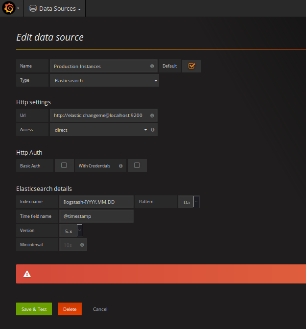 [Feature request] add elasticsearch as a datasource when username and password are available for ...