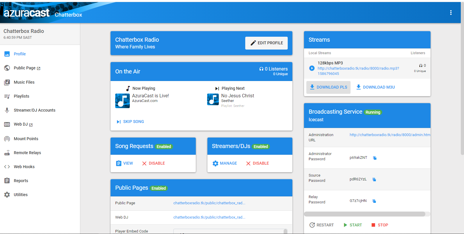 I installed azuracast today, and playlist doesn't play · Issue #2671 · AzuraCast/AzuraCast · GitHub