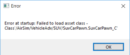 Error at startup: Failed to load asset class · Issue #1080 · microsoft ...
