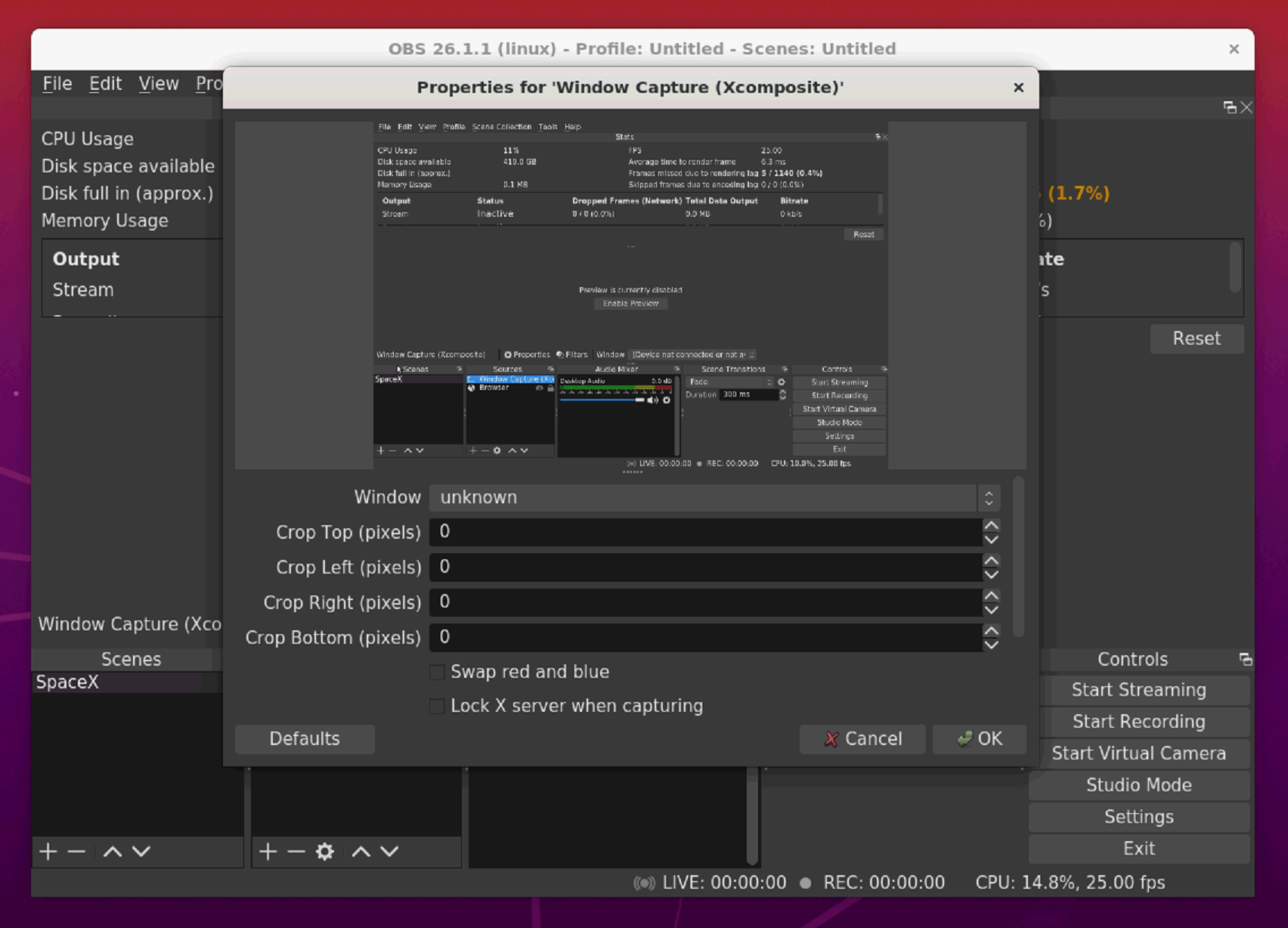 Linux Window Capture (Xcomposite) "Unknown" window title and weird behavior · Issue #4473 ...