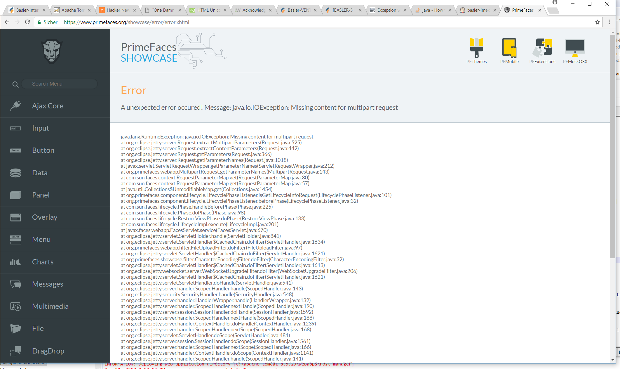 Fileupload Advanced Upload Fails Missing Content For Multipart Request · Issue 2909