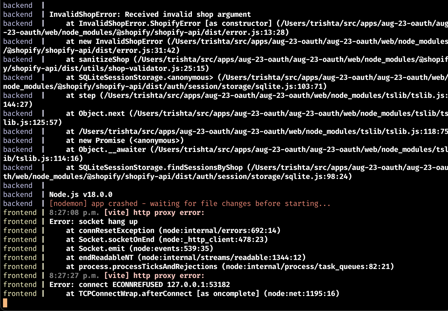 App Crashes When Attempting To Install On A Custom Shop Domain · Issue 1010 · Shopifyshopify