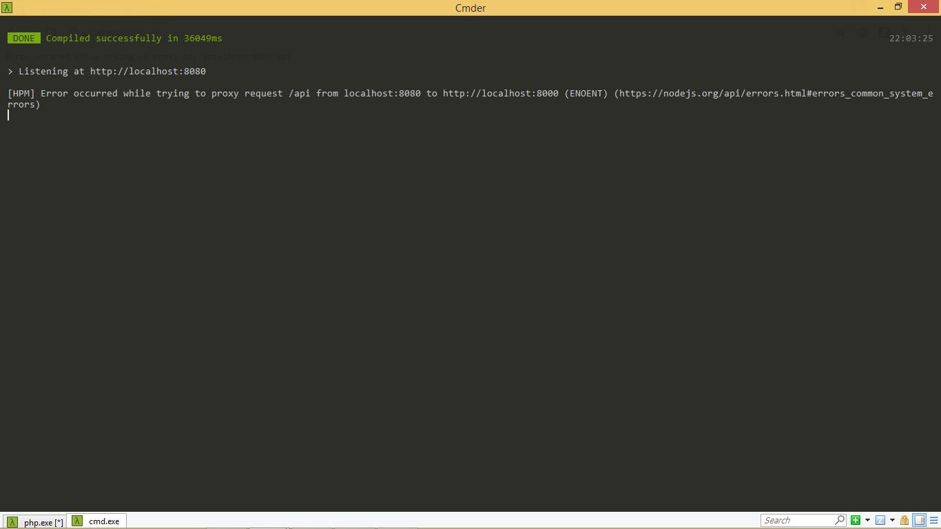 Error Occuper While Trying To Proxy To Localhost8080api · Issue 181 · Chimurai 