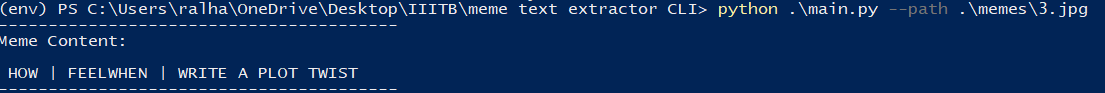 GitHub - prateekralhan/Meme-Content-Extractor-CLI: A simple CLI to ...