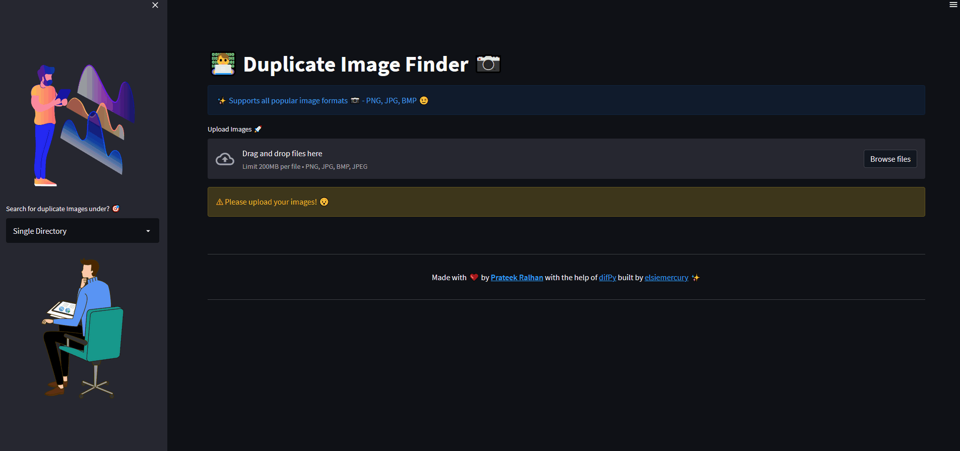 Streamlit Based Duplicate Images Finder