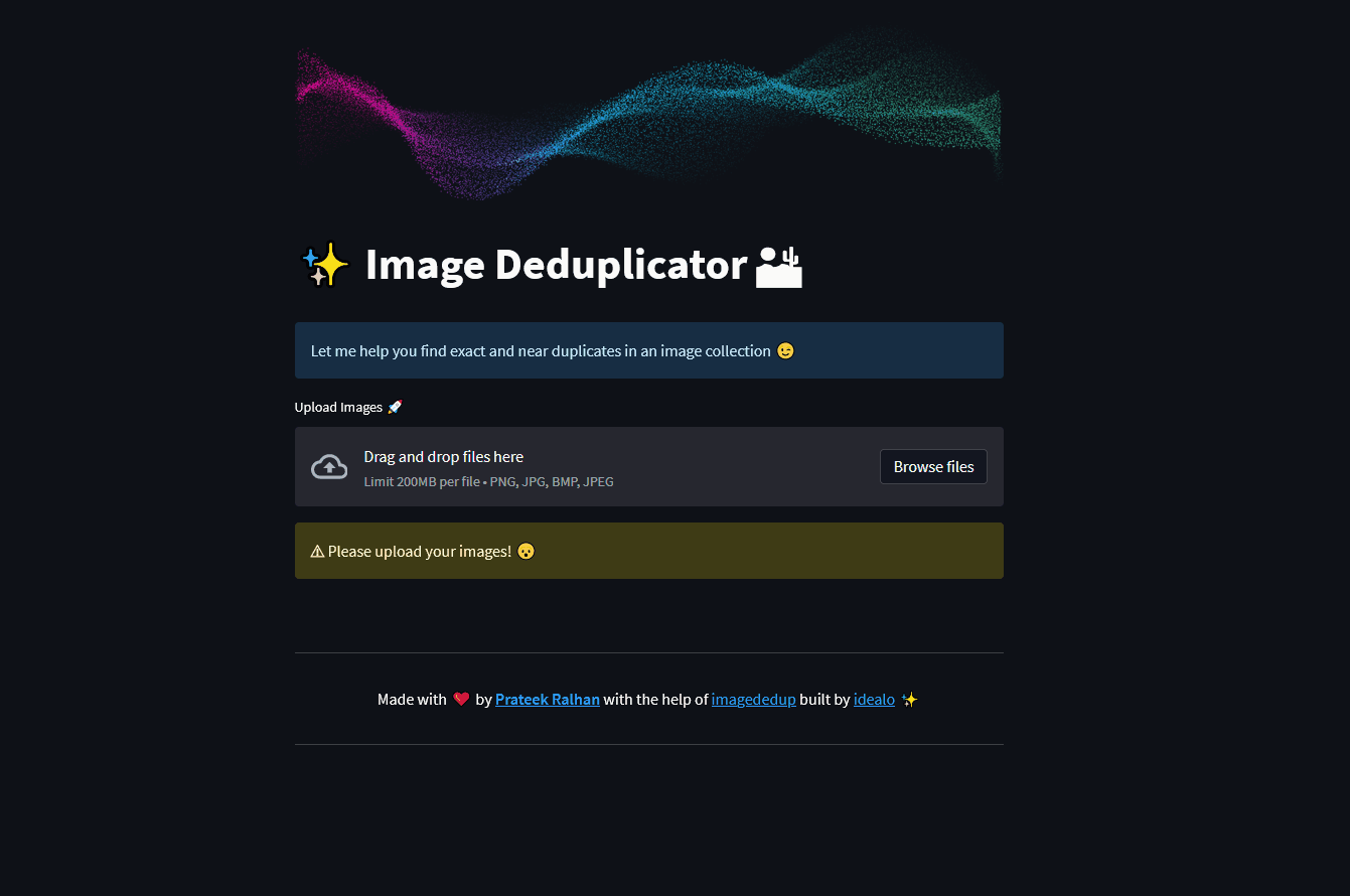 GitHub - prateekralhan/Streamlit-Imagededup: A simple streamlit based web application in order ...