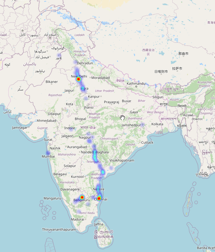 GitHub - prateekralhan/Geo-heatmap-using-Google-Location-history