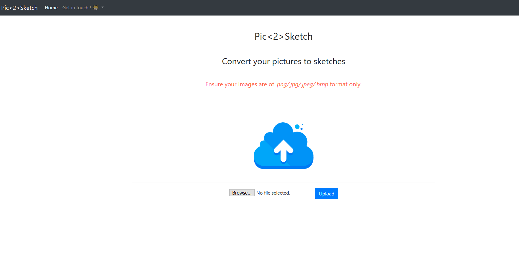 GitHub - prateekralhan/Pic-2-Sketch: A flask based webapp to convert Pictures to Sketches