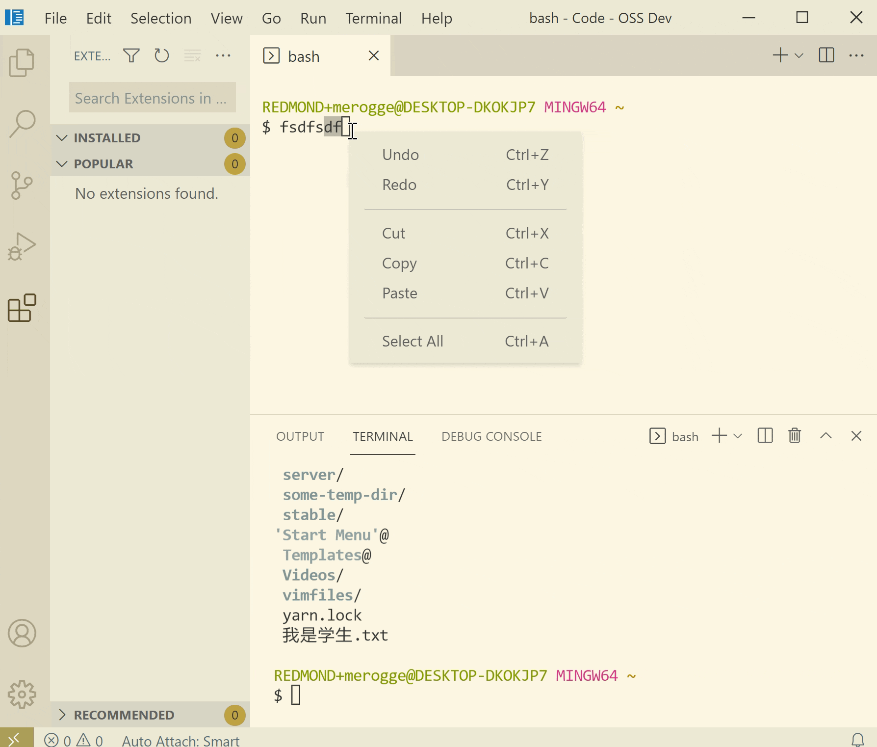 Terminal editors don't respect right click behavior · Issue #127341 ...