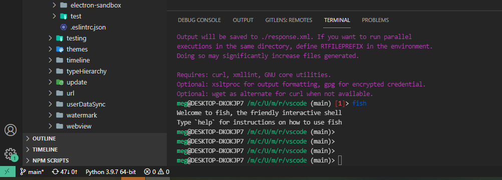 Terminal + WSL + Fish shows spurious characters on every line · Issue #122676 · microsoft/vscode ...