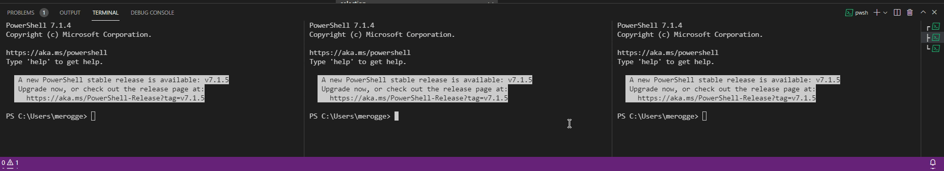 Vertical terminal scroll bar can be small · Issue #134513 · microsoft/vscode · GitHub