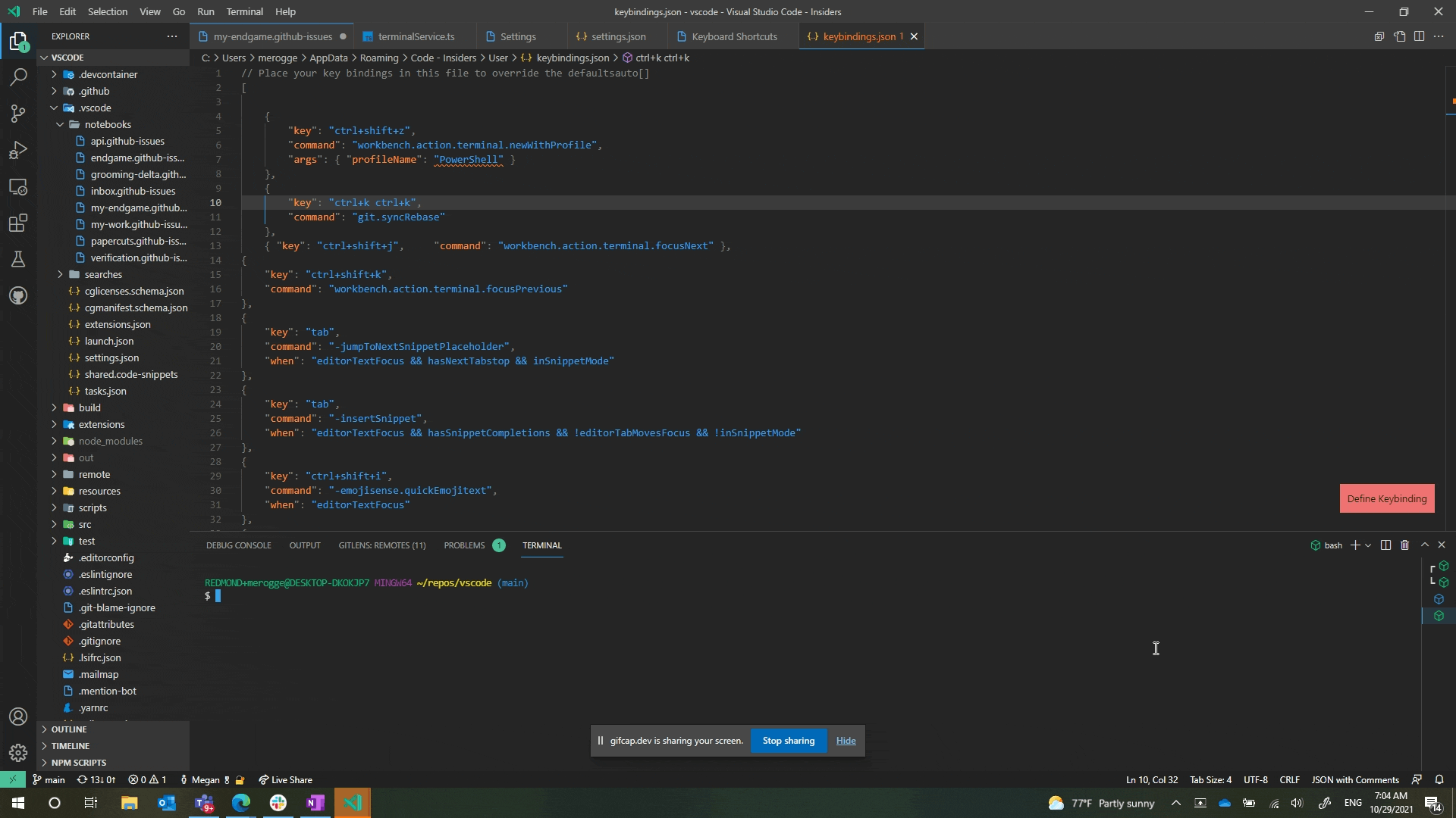 workbench.action.terminal.newWithProfile changes user settings · Issue #133183 · microsoft ...