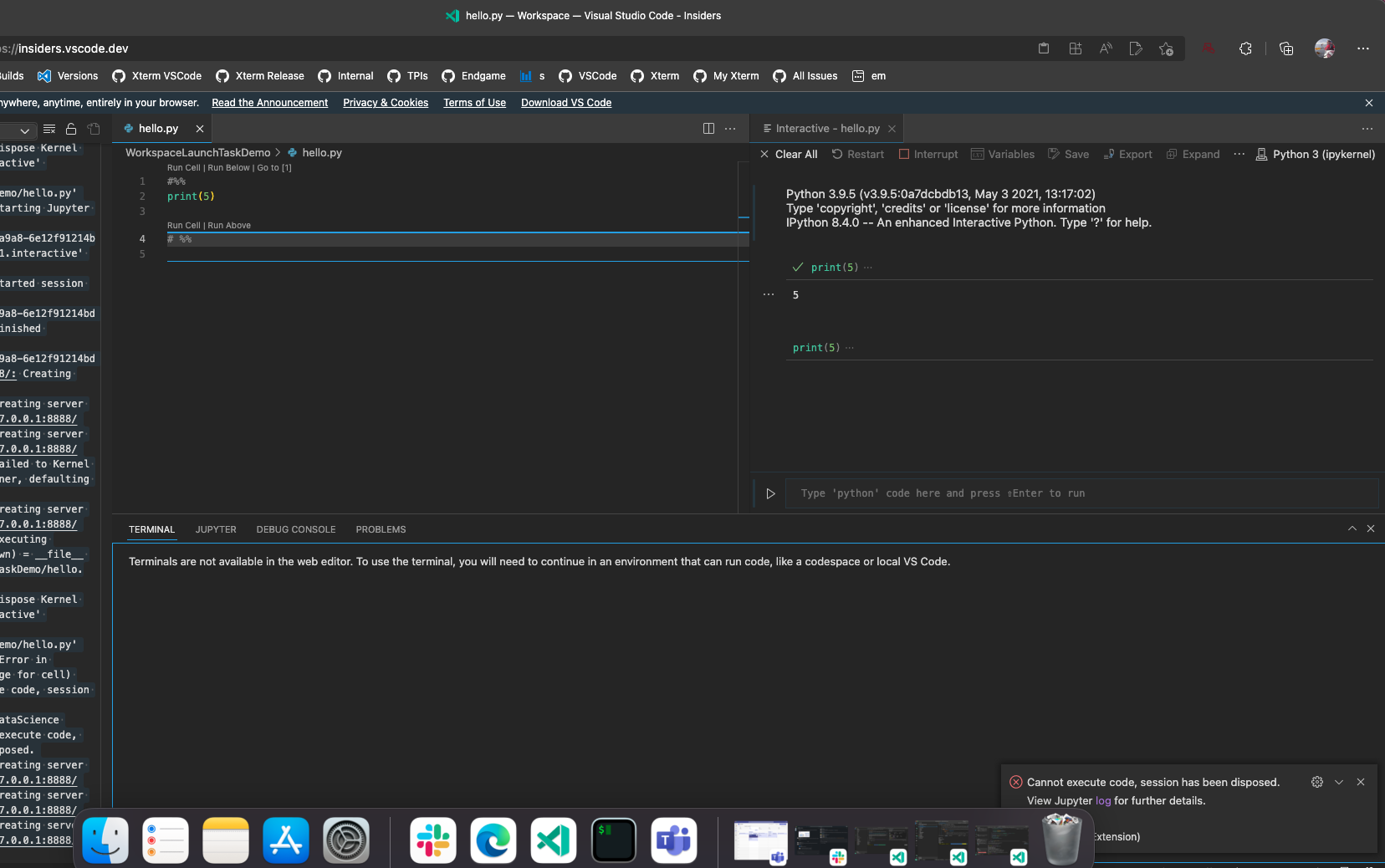 allowed to switch to a kernel that already has had its session disposed of · Issue #10201 ...