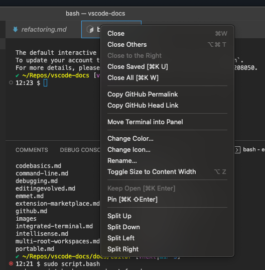 no rename action in the file tab's context menu · Issue #151243 · microsoft/vscode · GitHub
