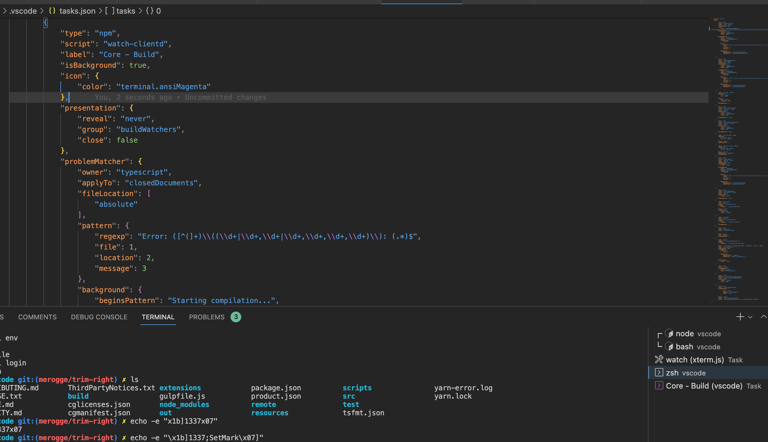 No task color in terminal tab · Issue #153490 · microsoft/vscode · GitHub