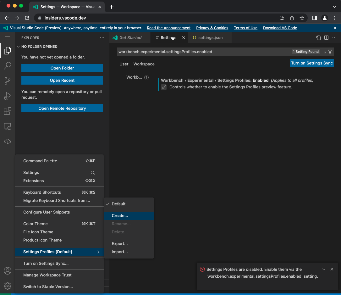 when not signed in, experience is confusing · Issue #156360 · microsoft ...