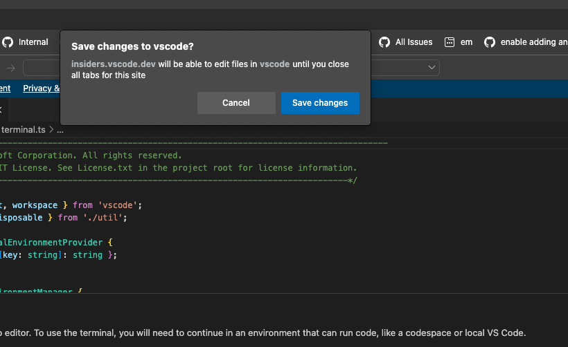 Invoking Continue Working On stores edit session even if no destination was selected · Issue ...