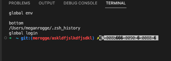 Characters not being rendered properly in the terminal · Issue #166936 ...