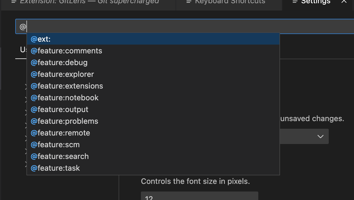 Support suggestions for search input in keyboard shortcuts editor · Issue #172269 · microsoft ...