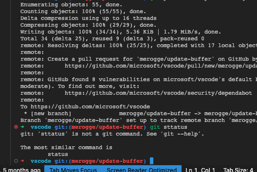 `Git similar` quick fixes no longer work · Issue #176411 · microsoft/vscode · GitHub