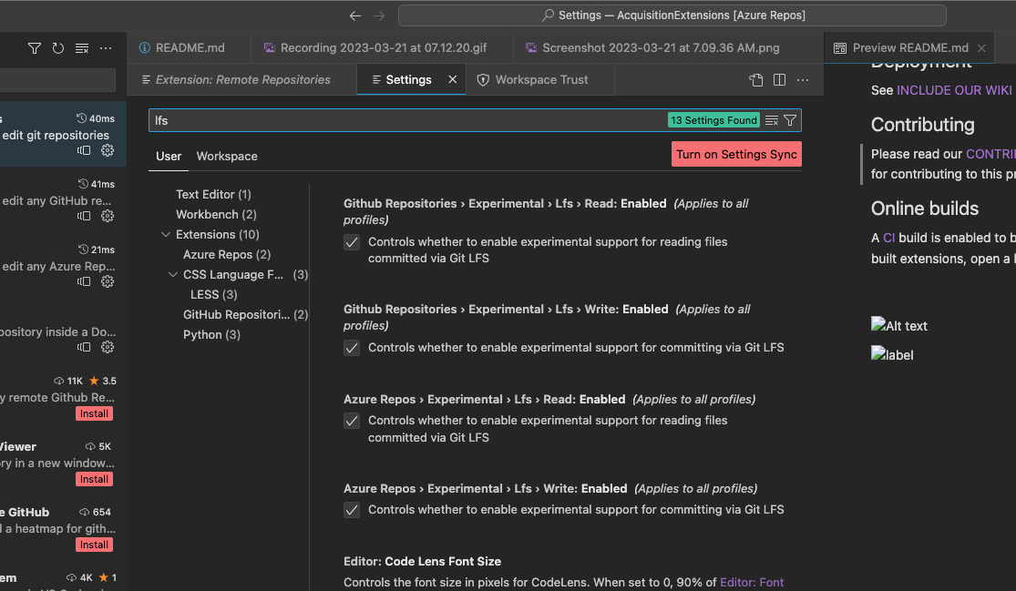 Cannot preview media files in remote azure repo · Issue #177819 ...