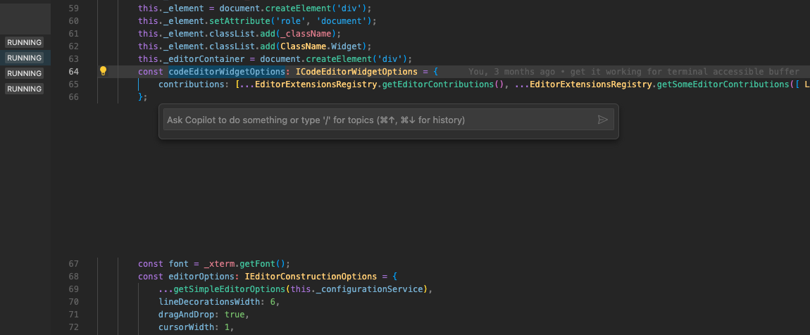 after I accept a chat suggestion (fix with copilot), the chat won't go ...