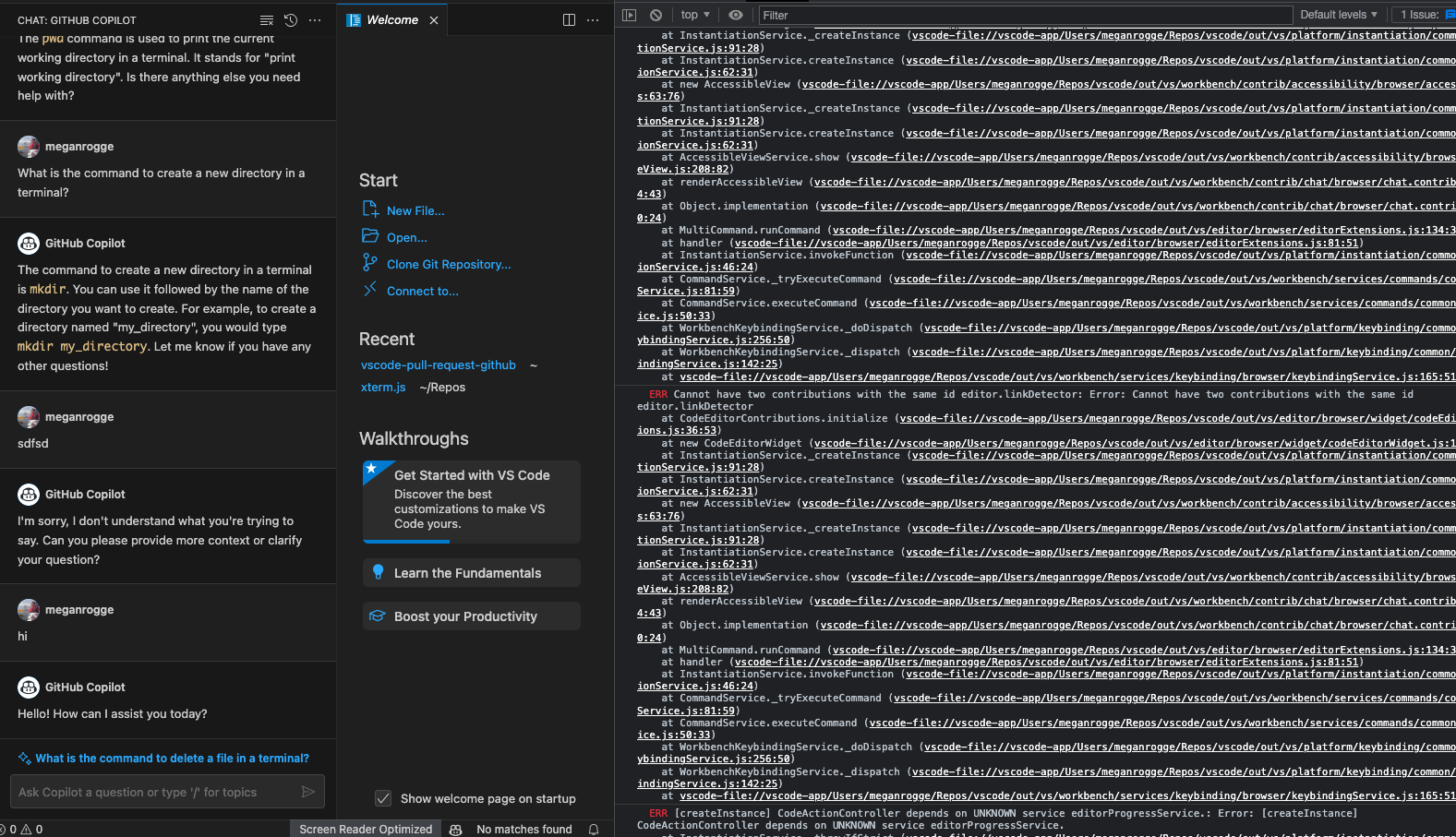 `alt + f2` in the chat input box results in errors in the console ...