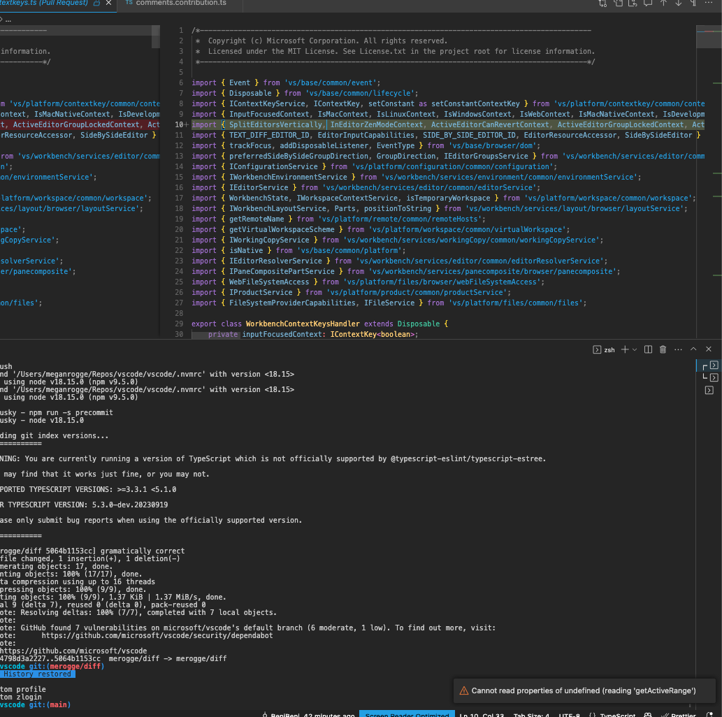 next/previous commenting range command doesn't work · Issue #193728 · microsoft/vscode · GitHub