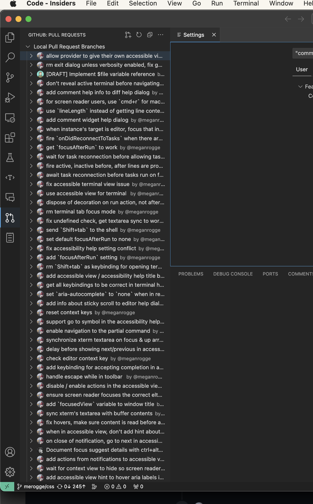 On window reload, not clear which PR is checked out · Issue #194178 · microsoft/vscode · GitHub