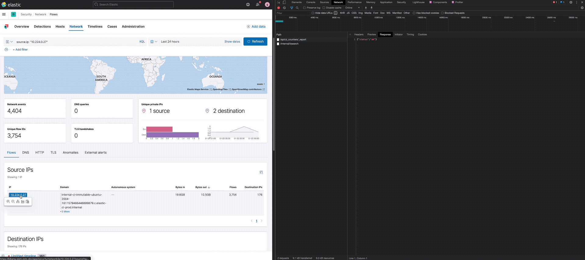 [Security Solution] Top N hover action for IP shows error or garbled data · Issue #89205 ...