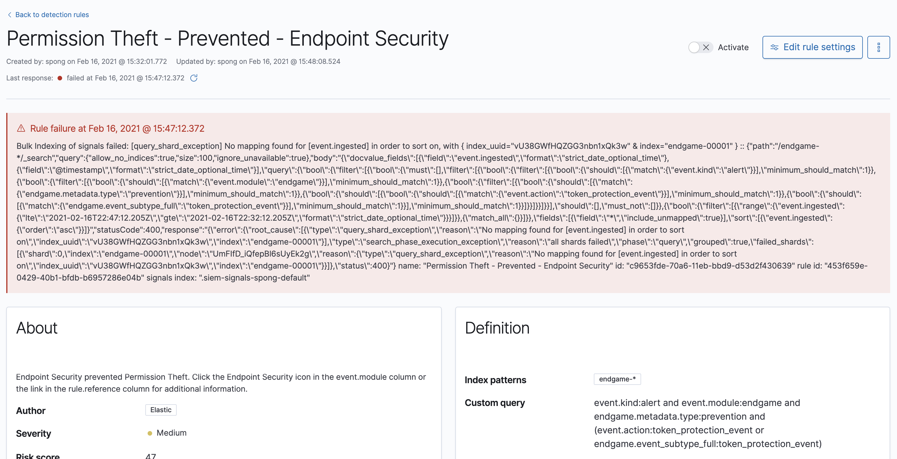 [Security Solution][Detections] Rule fails when timestamp override field is not mapped · Issue ...