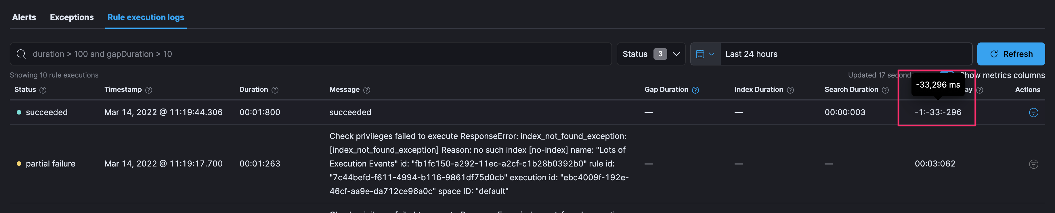 kibana.task.schedule_delay seems wrong for tasks that are retried · Issue #119643 · elastic ...