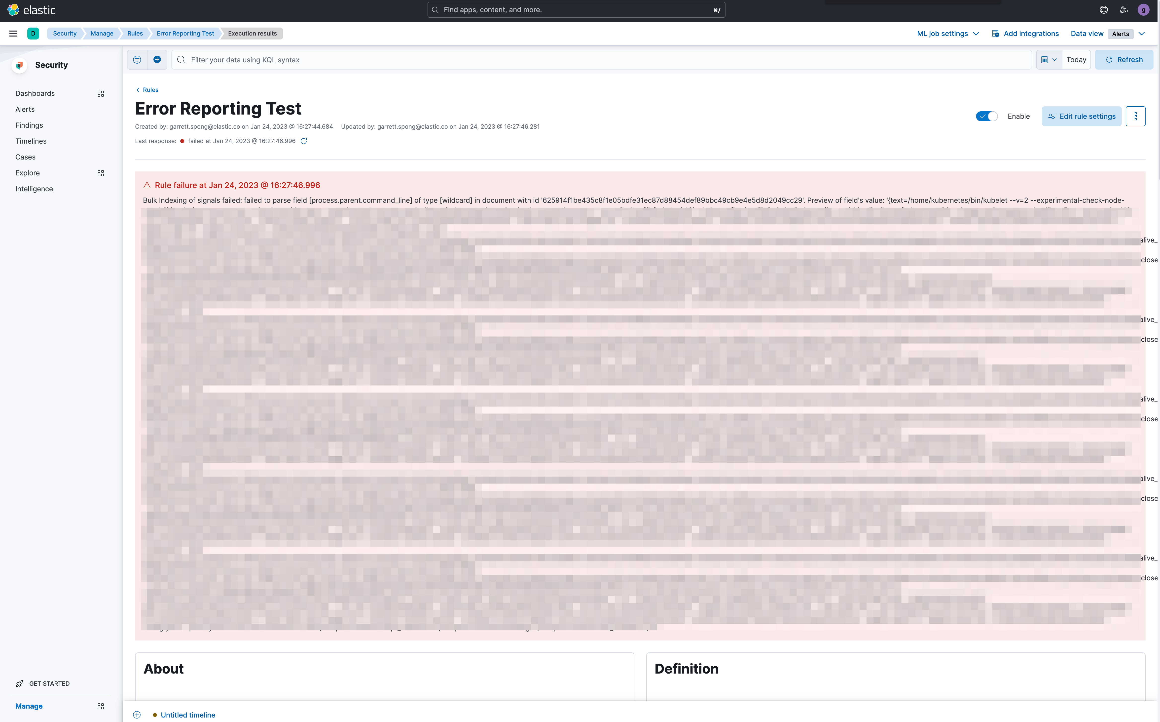 [security Solution] Rule Details Error Callout Is Not Truncated · Issue