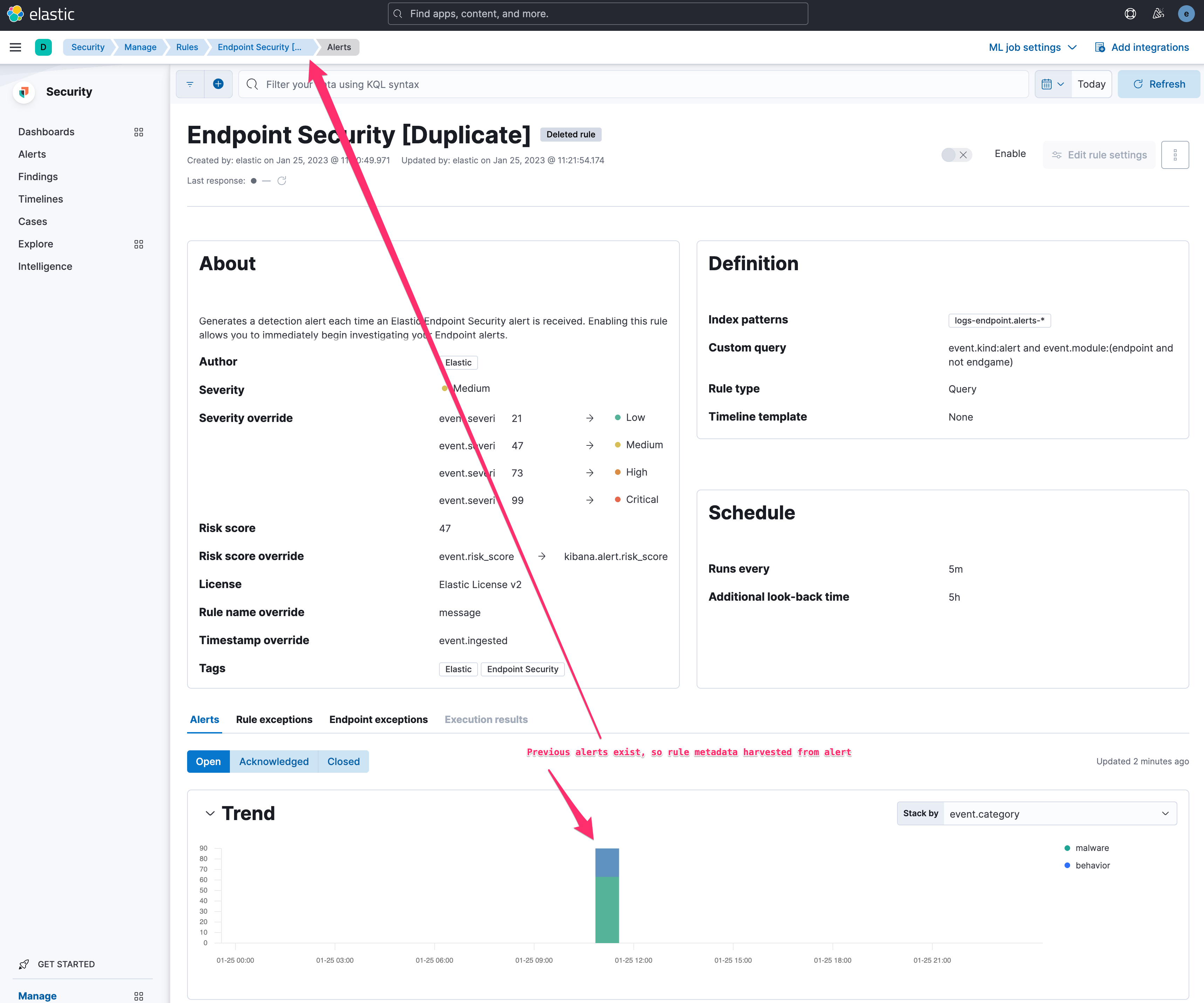 [Security Solution] Rule Details navigation breadcrumb for missing Rules doesn't allow ...