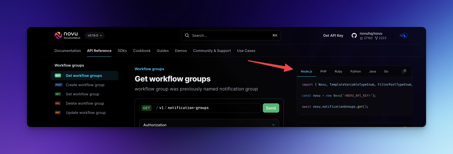 Add Curl Request Examples for Workflow Groups API in API Reference Documentation · Issue #165 ...