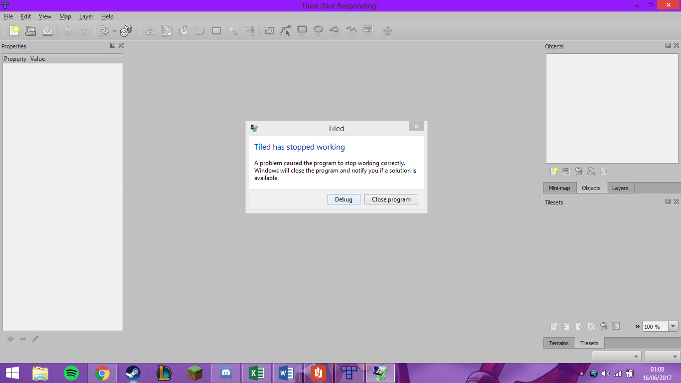 tiled has stopped working · Issue #1614 · mapeditor/tiled · GitHub